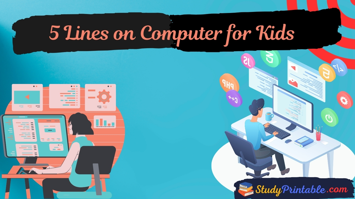 5 Lines on Computer: Engaging Insights for Young Learners » StudyPrintable