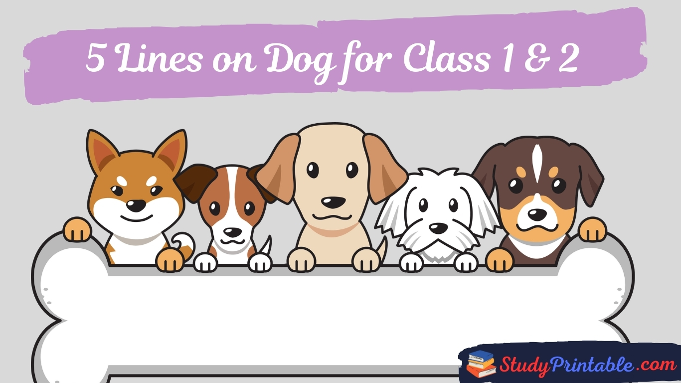 5 Lines on Dog: Engaging Canine Facts for Kids! » StudyPrintable