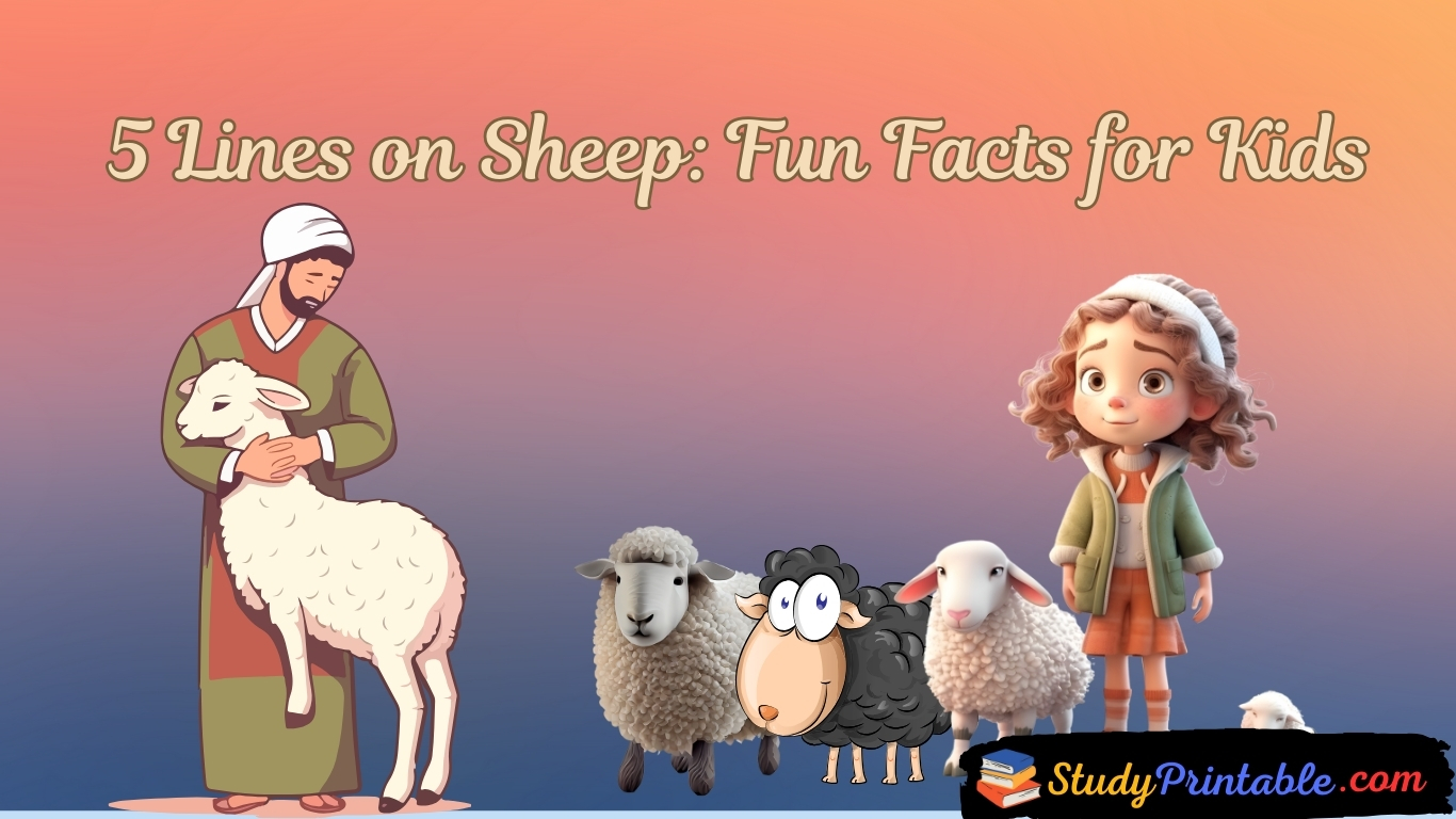 5 Lines on Sheep: Fun Facts for Kids » StudyPrintable