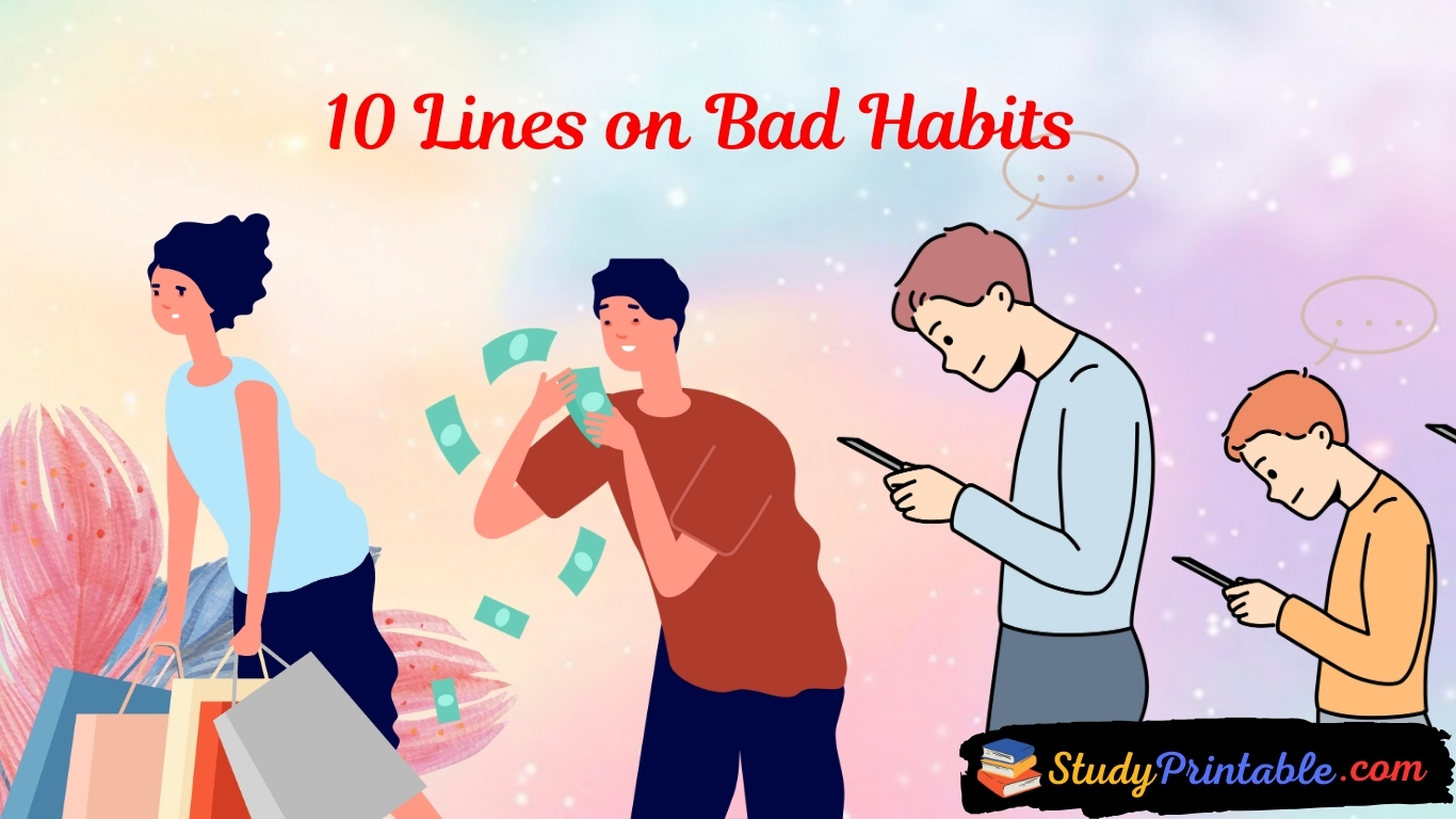 10 Lines on Bad Habits: Transform Your Life by Avoiding These ...