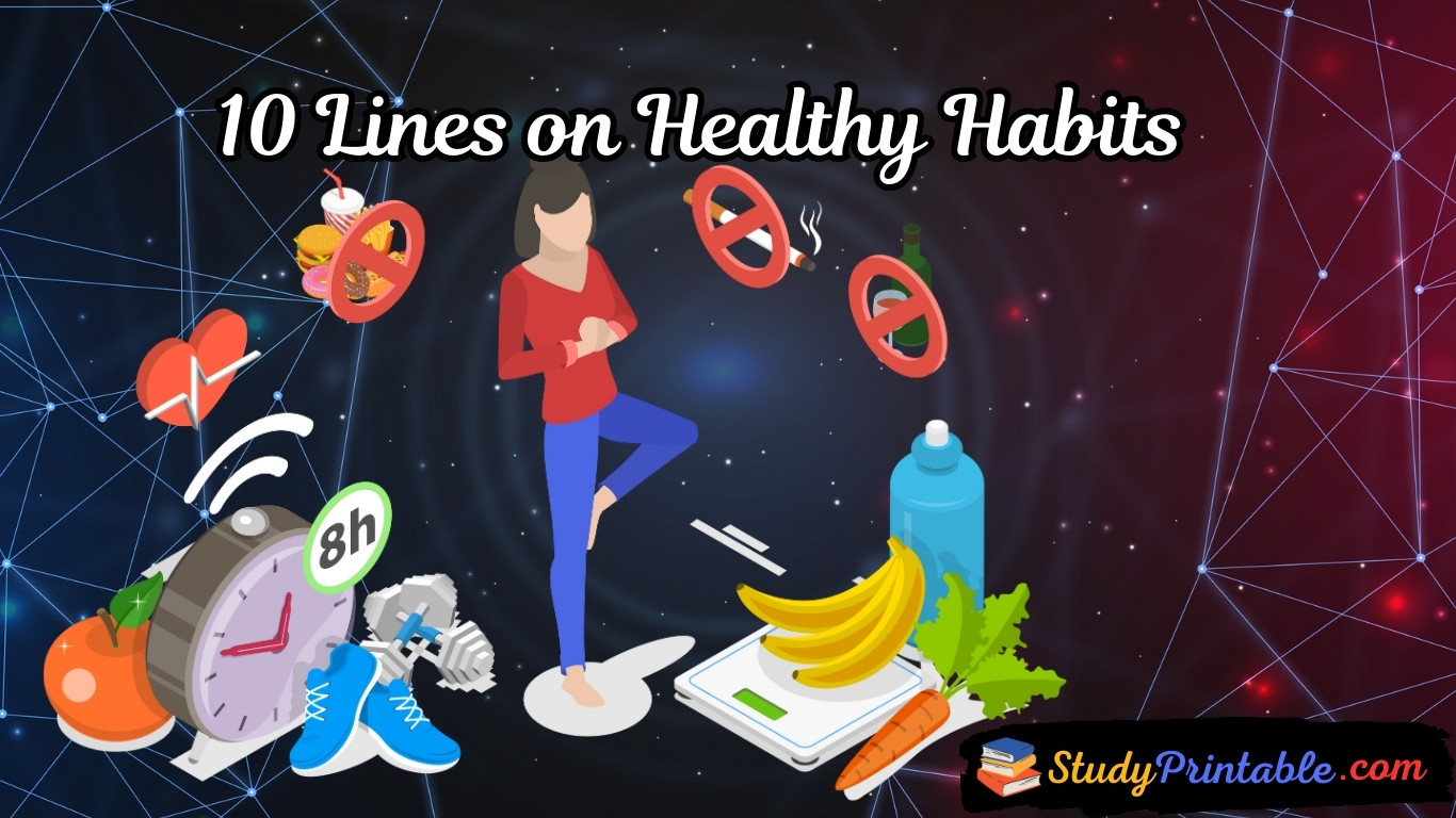 10 Lines on Healthy Habits: Your Guide to Wellness » StudyPrintable