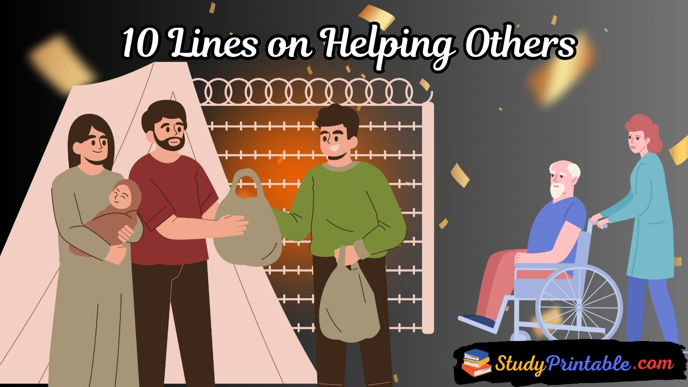 10 Lines on Helping Others: Inspirational Acts of Kindness » StudyPrintable