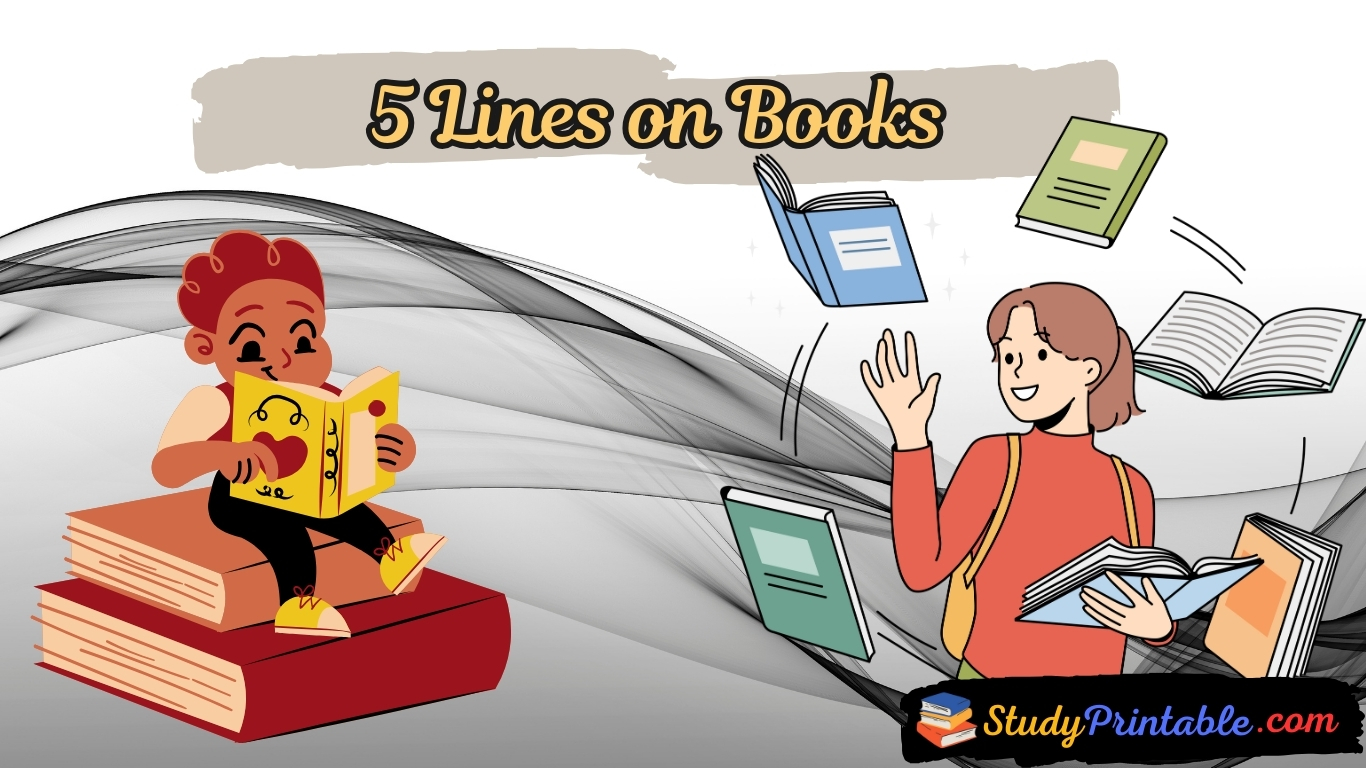 5 Lines on Books in English: Insights for Class 1 to 2 » StudyPrintable