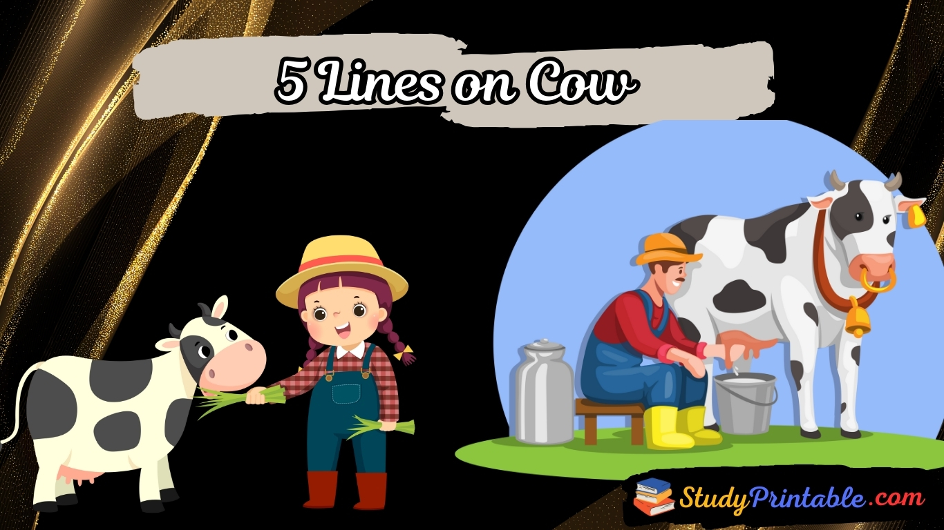 5 Lines on Cow: Simple and Engaging Insights » StudyPrintable