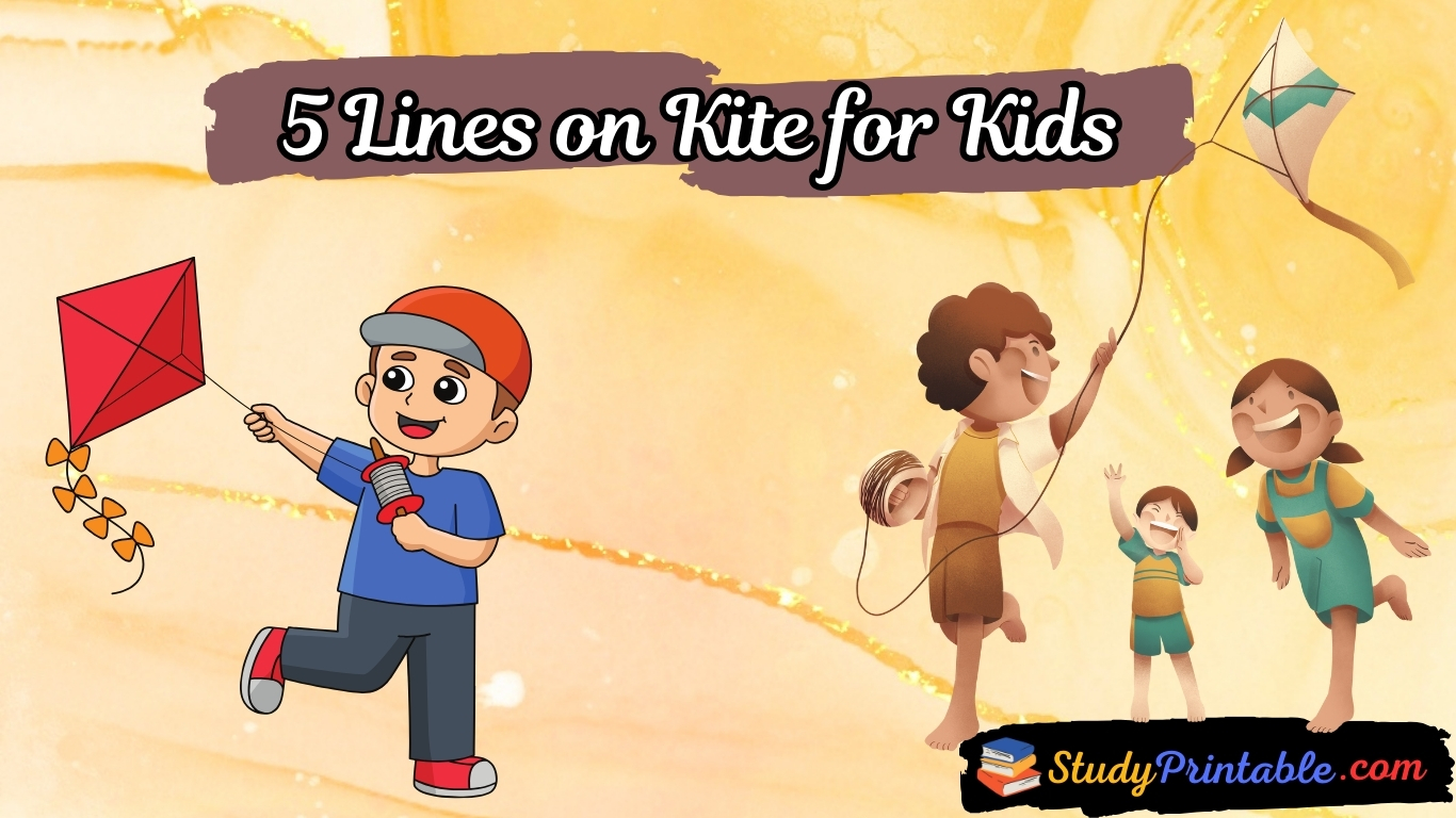 5 Lines on Kite: Fun Facts for Kids » StudyPrintable