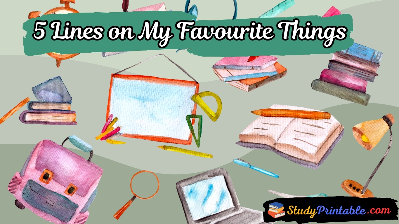 5 Lines on My Favourite Things: A Journey Through Beloved Choices ...