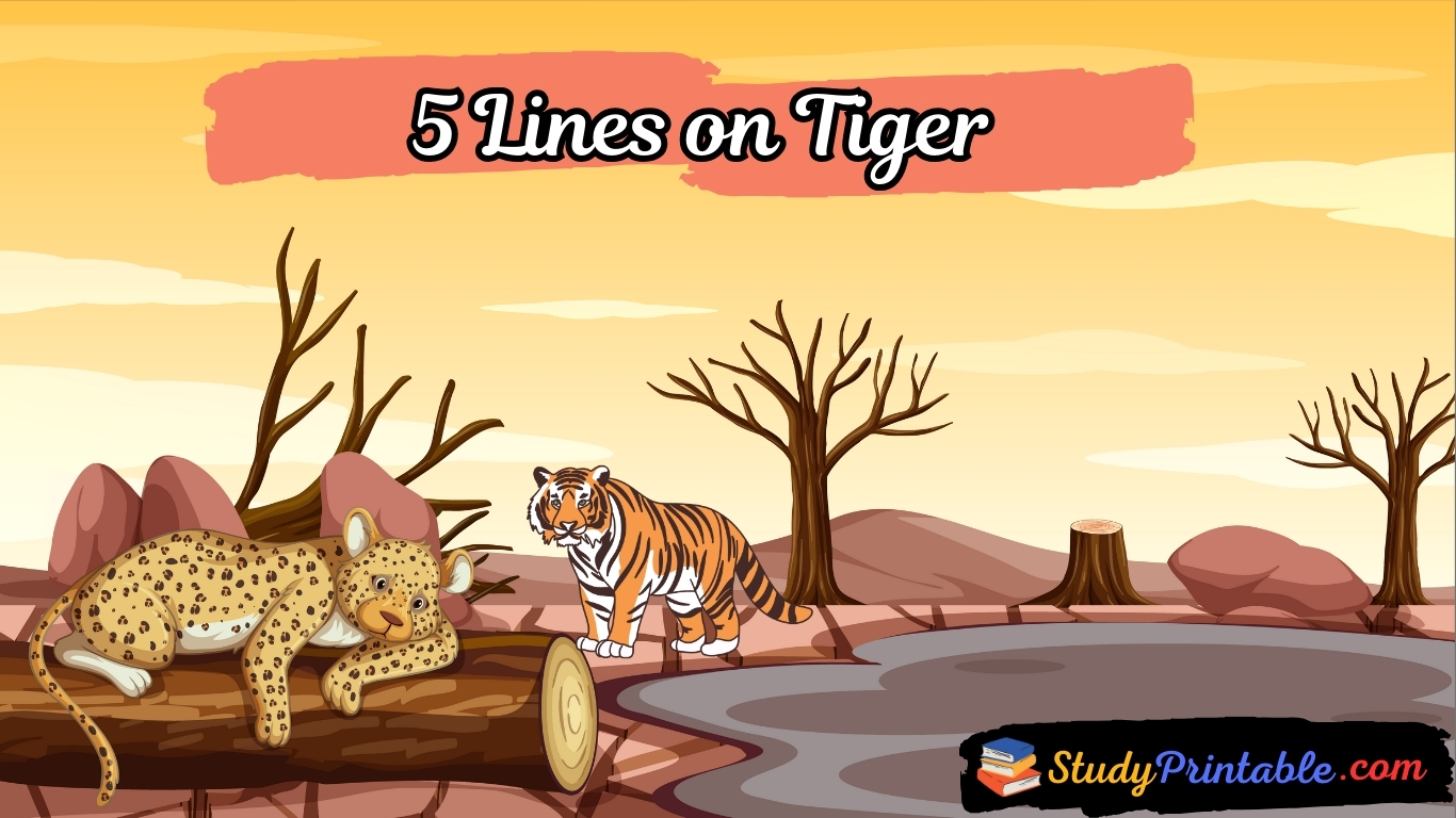 5 Lines on Tiger: Fascinating Facts for Kids of All Ages » StudyPrintable