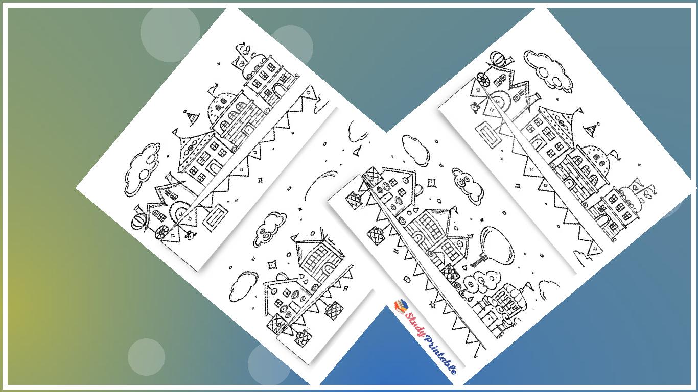 Free Printable Birthday Party Banner Coloring Page » StudyPrintable