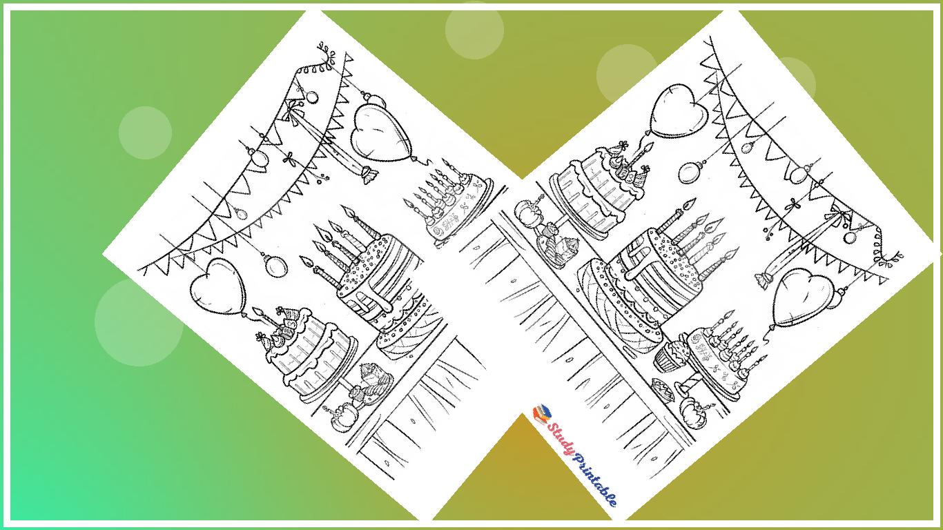 Free Printable Party Fiesta Birthday Banner Coloring Page » StudyPrintable